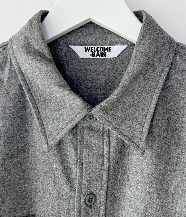 WELCOME-RAIN/WOOL SHIRT (GREY)