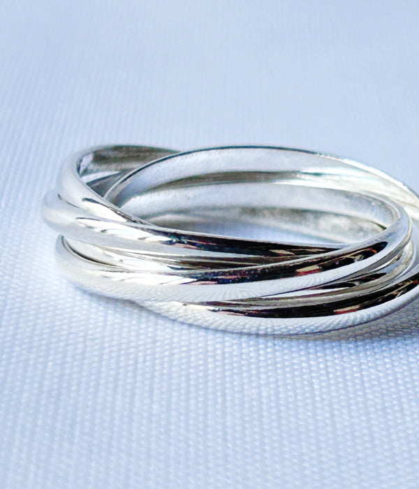 INTERIM/TAXCO SILVER FIVE LINK RING