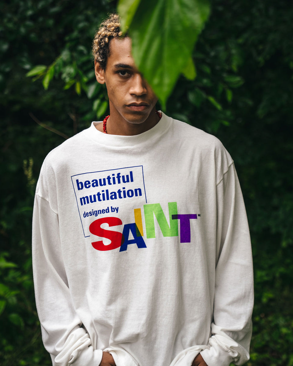 SAINT MICHAEL/LS TEE/BEAUTIFUL SAINT/WHITE
