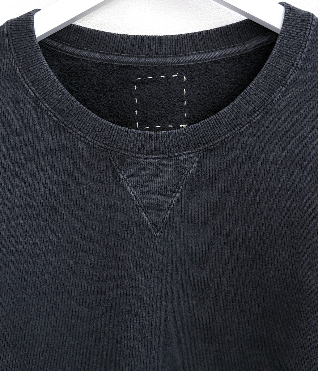 visvim/JUMBO SB SWEAT L/S DMGD (BLACK)