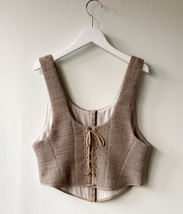 WRYHT/LACED BACK CORSET VEST(DUNE)