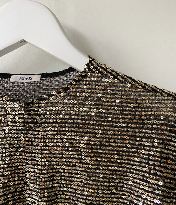 nowos/SPANGLE JACKET(BLACK)