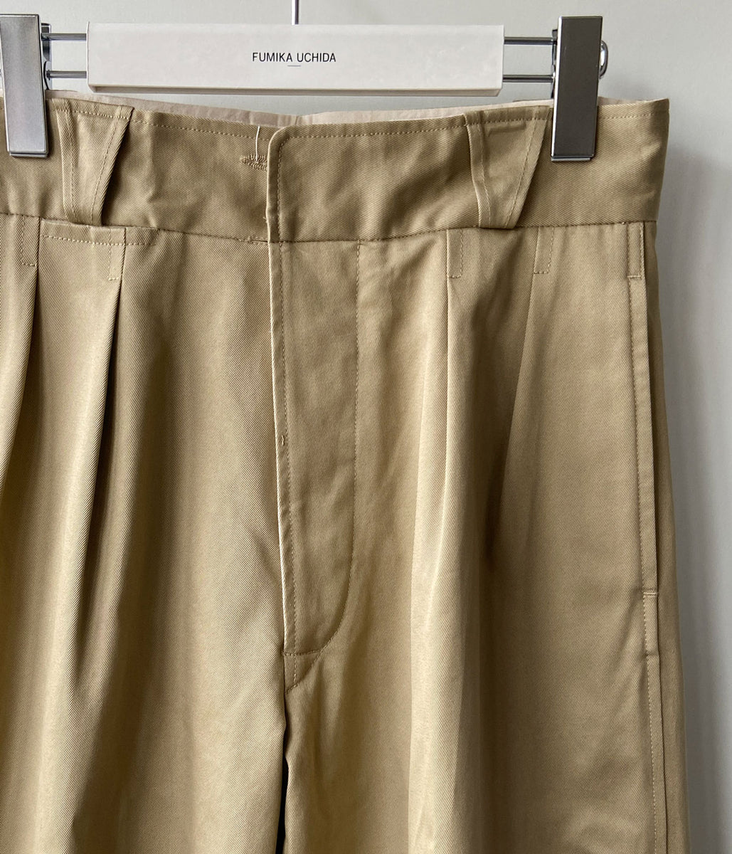 FUMIKA_UCHIDA/UNIFORM WEAPON 2-TUCK PNATS(KHAKIBEIGE)