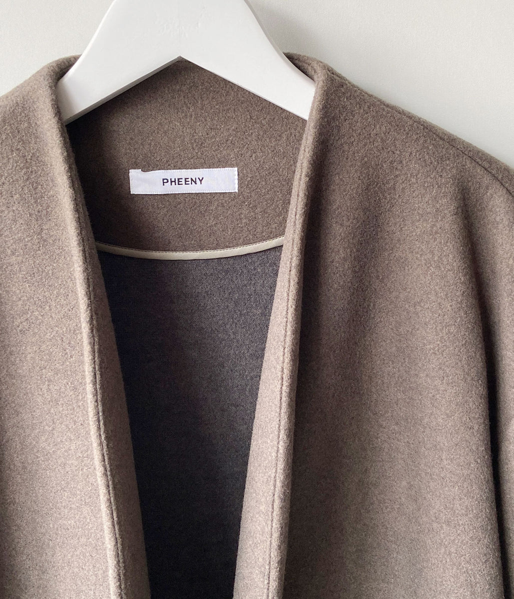 PHEENY/NEEDLE REVER STRETCH SCARF COAT(KHAKI)