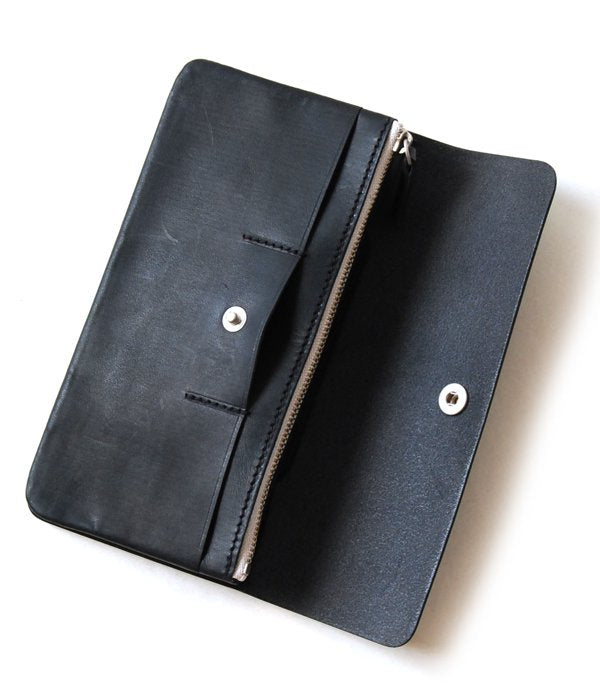 MHL./TOUGH LEATHER LONG WALLET (BLACK)