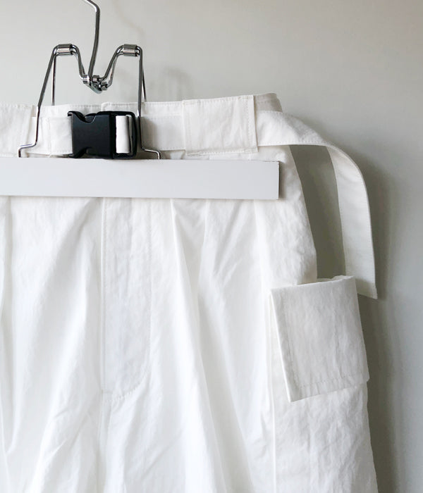 PHEENY/COTTON NYLON DUMP MILITARY PANTS(WHITE)